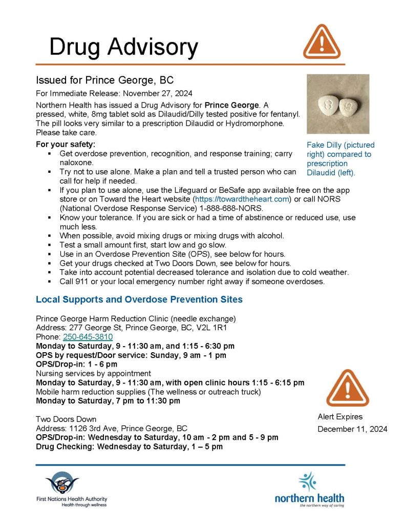 Toxic Drug Alert | Prince George, BC - Nisg̱a’a Lisims Government